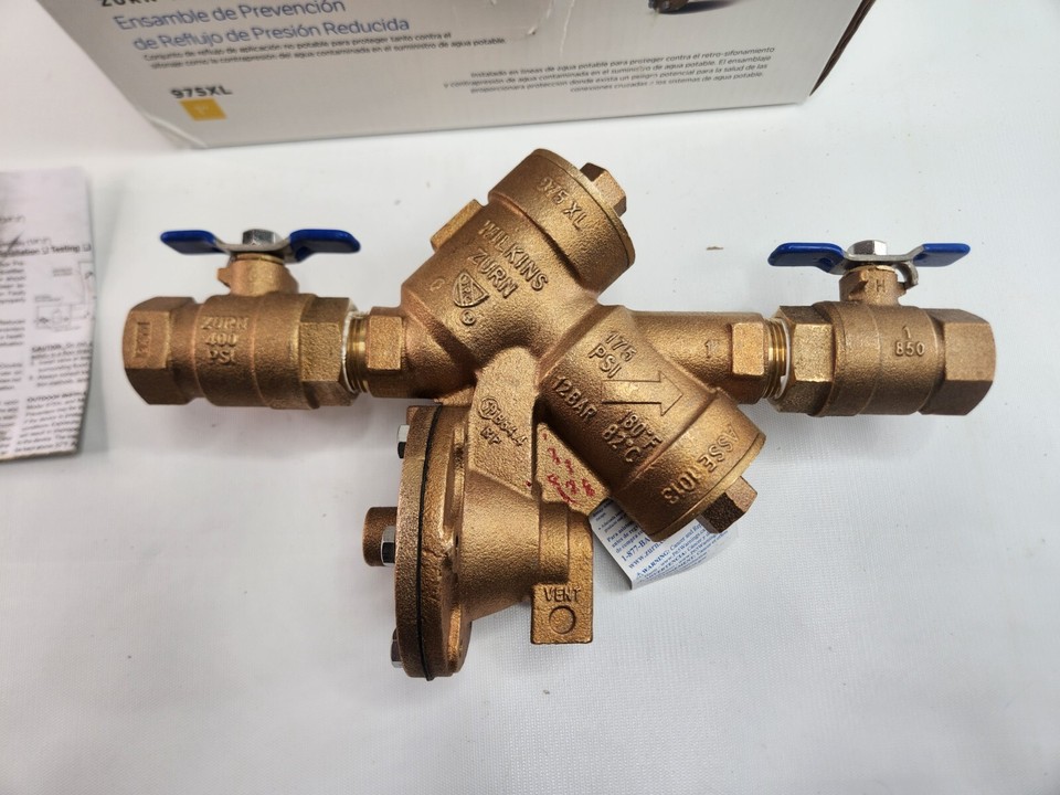 Zurn 1" 975XL Backflow Preventer 1-975XL Reduced Pressure Principle ...