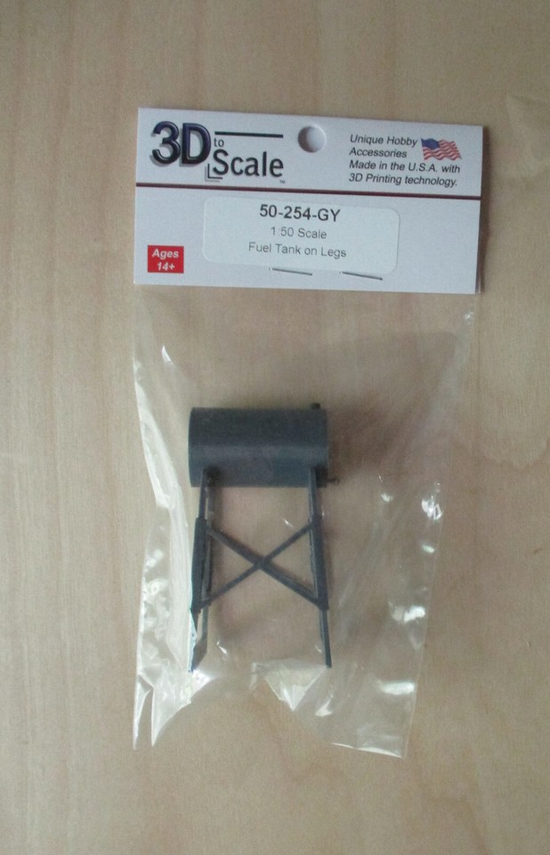 1:50 Gray Fuel Tank on Legs 500 Gallon Size 3D To Scale Diorama ...