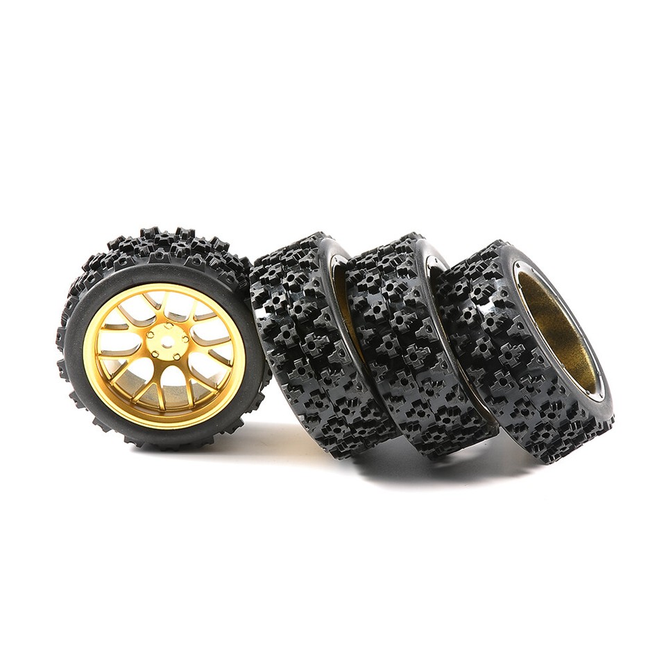 4Pcs 1:10 Rally Tires And Wheel Rims 12mm Hex Tyres Kit For HSP HPI RC ...