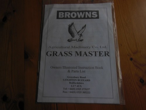 BROWNS AGRICULTURAL MACHINERY Co. Ltd. - GRASS MASTER - INSTRUCTION ...