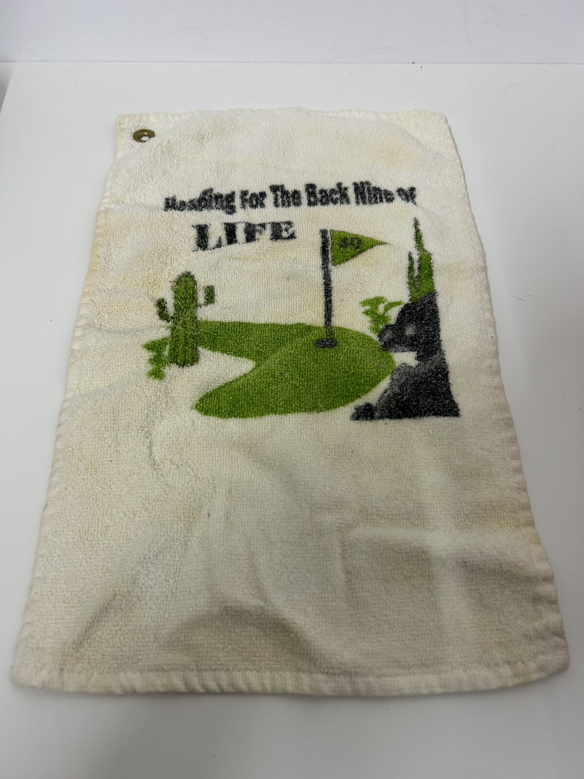 Heading For The Back Nine Of Life Golf Bag Player Towel Vintage PGA ...