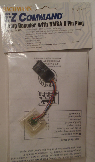 Bachmann EZ Command Decoder 1 Amp With NMRA 8 Pin Plug 44915 for sale ...