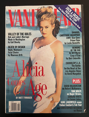 VANITY FAIR September 1995 Alicia Silverstone Magazine Fashion Ads Copy ...