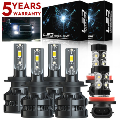 For Mercedes-Benz E350 E320 E550 6x 6000K LED Headlight + Fog Light ...