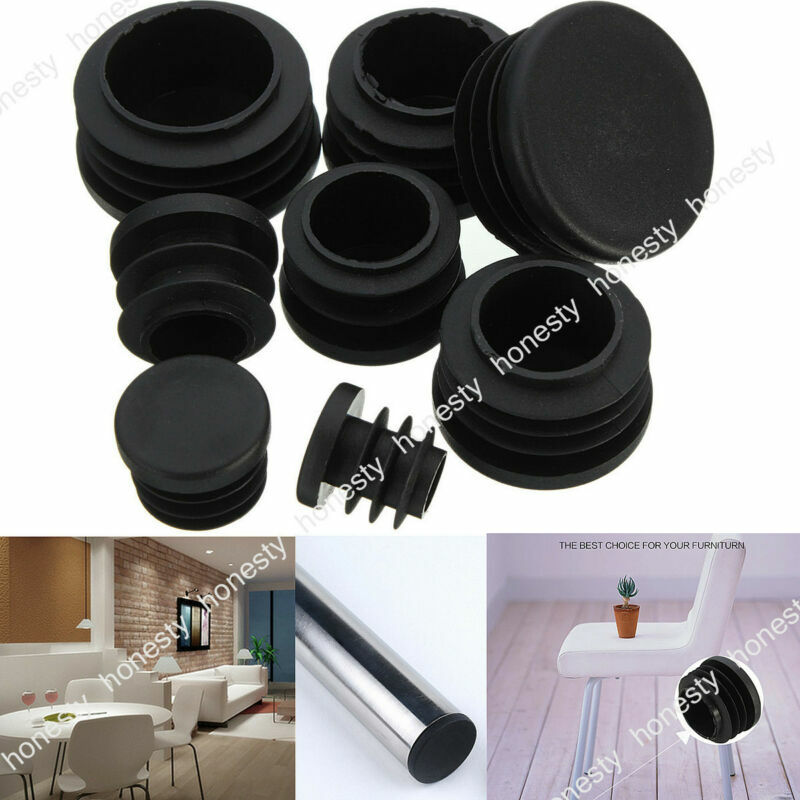 4PCS Round Plastic Chair Leg Glide Cap Plug Tubing Pipe Insert Floor ...