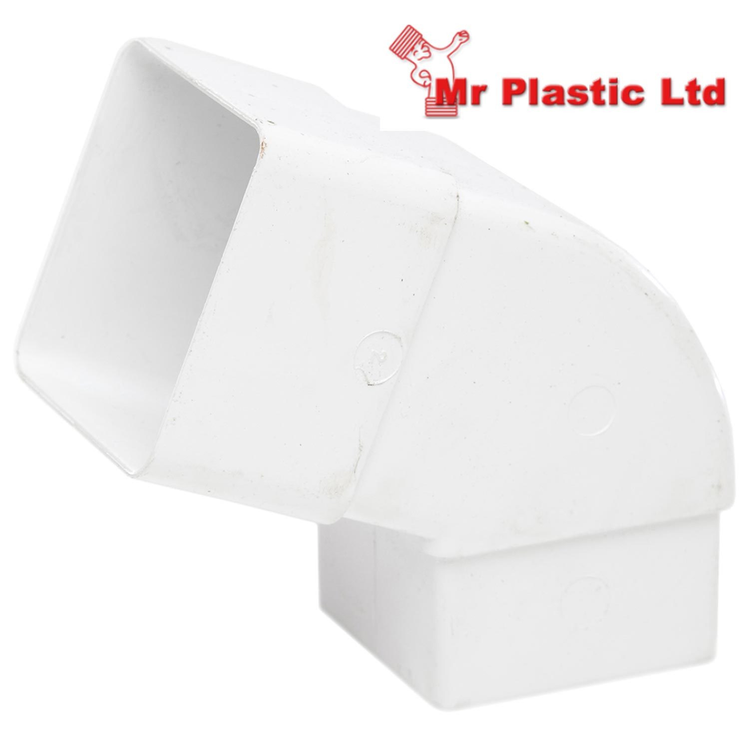 Polypipe 65mm Square Rain Water Gutter Down Pipe Fittings in White ...