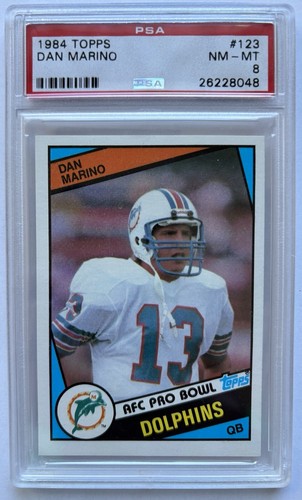 1984 Topps DAN MARINO Rookie RC #123 NM-MT PSA 8 | eBay
