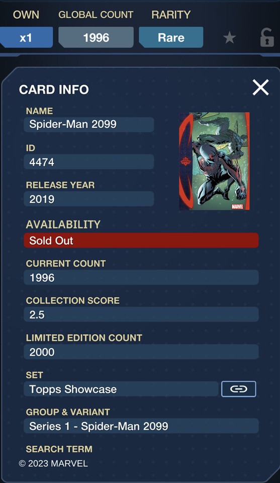 Topps Marvel Collect 2019 Topps Showcase - Spider-Man 2099 [Digital] | eBay