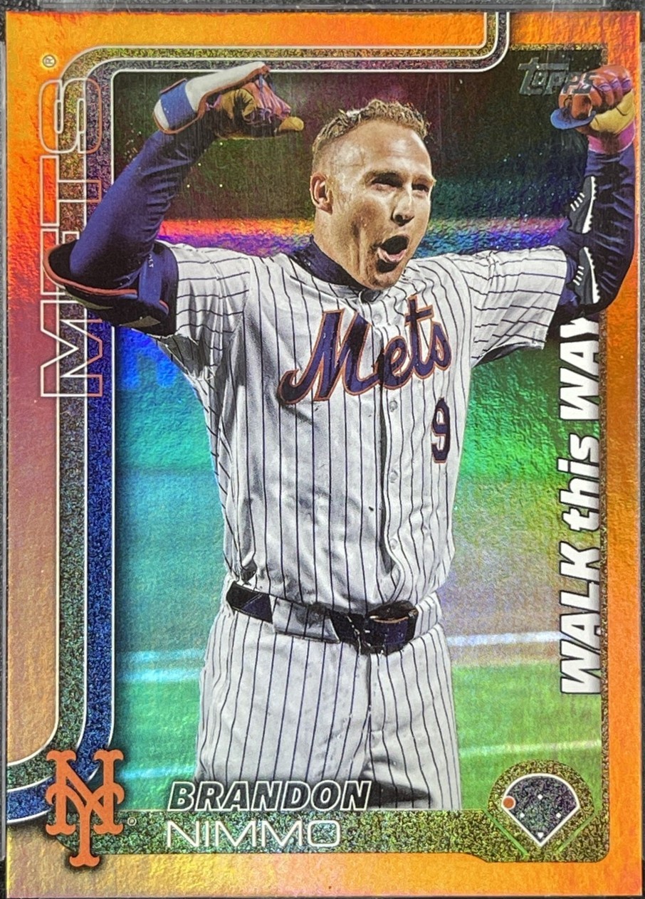 2025 Topps Series 1 - Walk this Way Brandon Nimmo #WTW-22 Orange /25 ...
