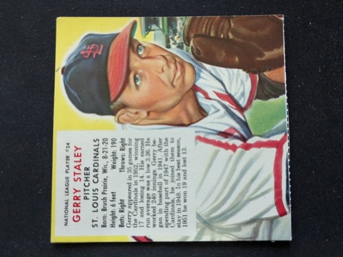 1953 Red Man All-Star Baseball Card # 24N Gerry Staley - No Tab (VG/EX ...