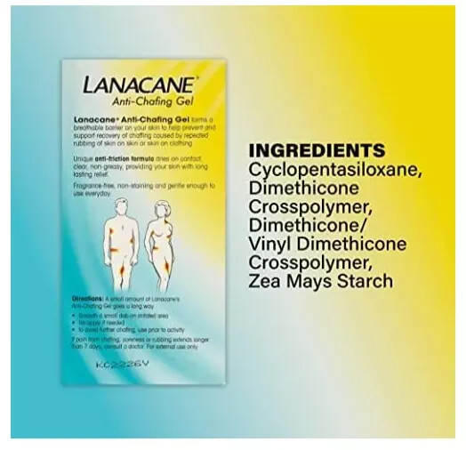 Lanacane Anti-Chafing Gel 28g Anti-Friction Cream Thigh Rubbing Running ...