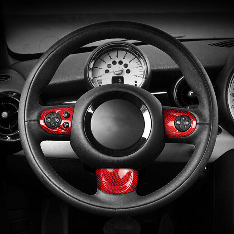 Real Carbon Fiber Steering Wheel Cover Set For Mini Cooper R55 R56 57 ...