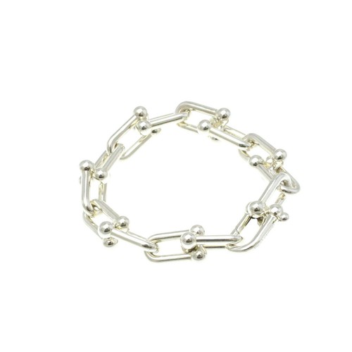 Tiffany Hardware Bracelet Silver 925 No Stone Link Bracelet Silver BF573978 | eBay