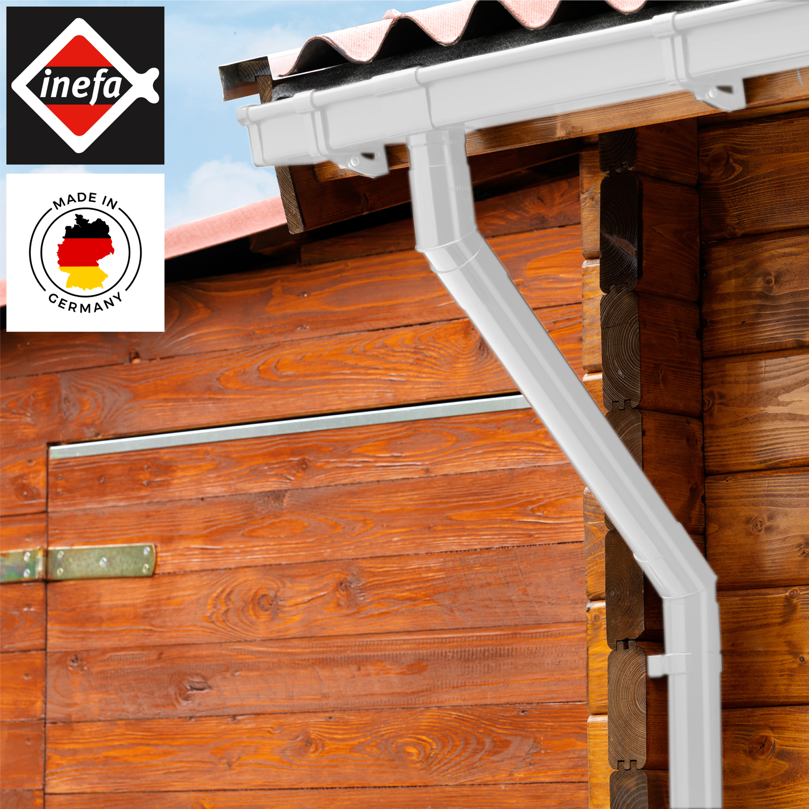 INEFA Fallrohr 100 cm, verschiedene Farben/Größen Fallrohr Regenrohr ...