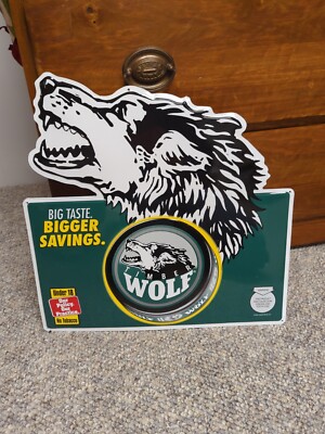 TIMBER WOLF MOIST SNUFF VINTAGE 1997 METAL SIGN- NOS- MINT! | eBay