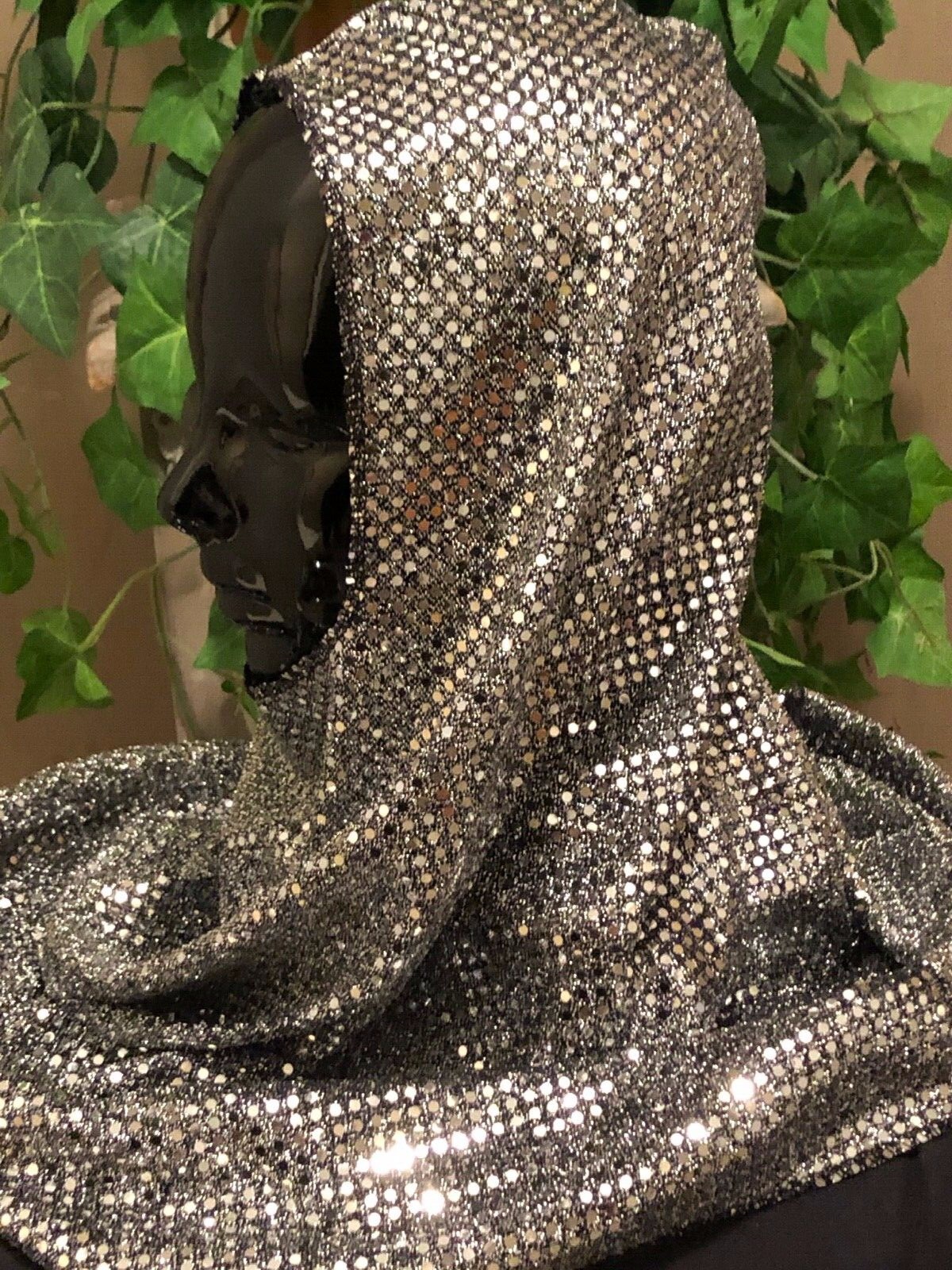 Coif Knight Silver Deluxe Confetti Dot fabric Costume Hood-Medieval ...