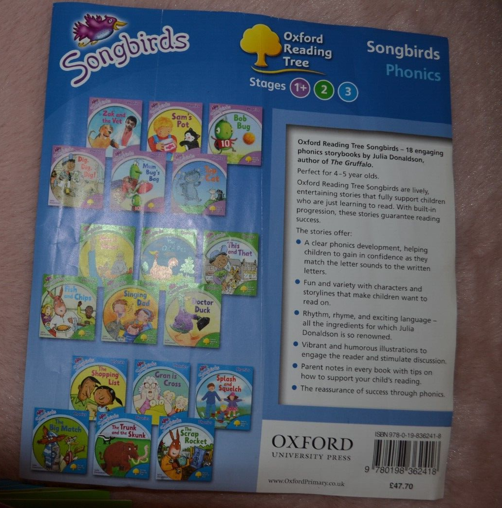 Oxford Reading Tree Songbirds Phonics Books - Stages 1 - 3 - Julia ...