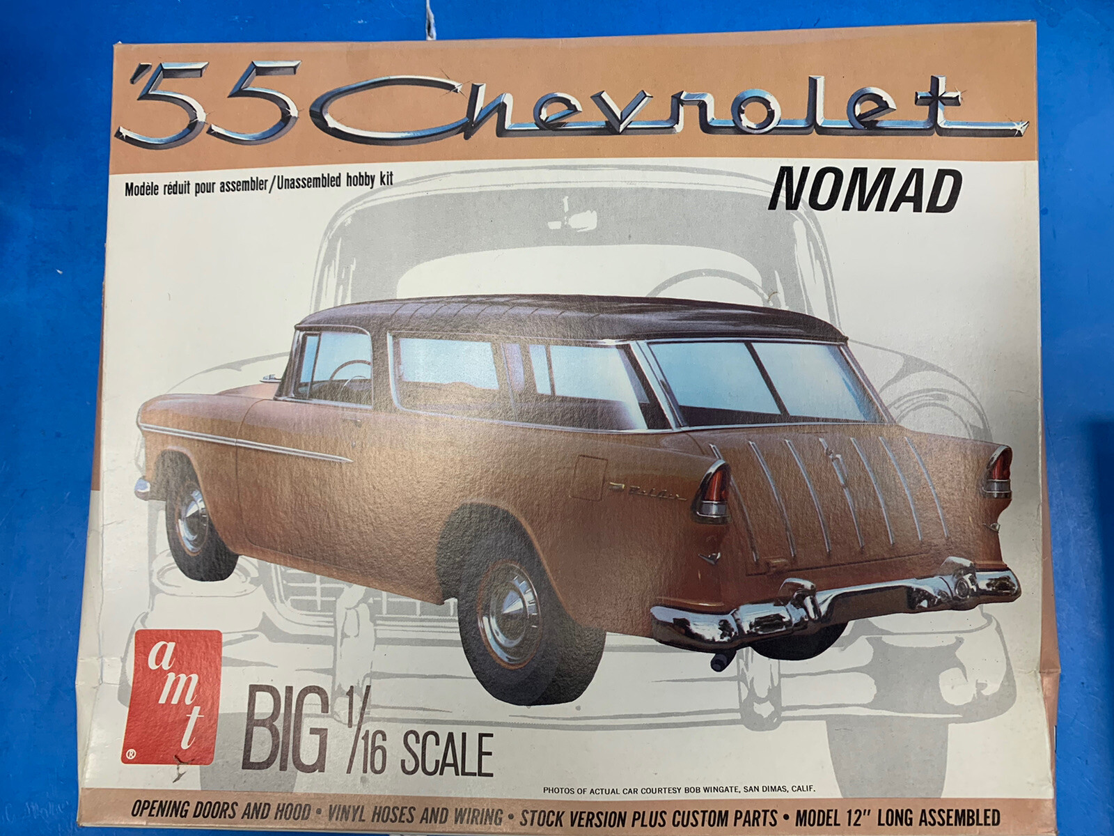 Vintage AMT 55 Chevrolet Nomad Model Kit T842 1/16 Scale for sale ...