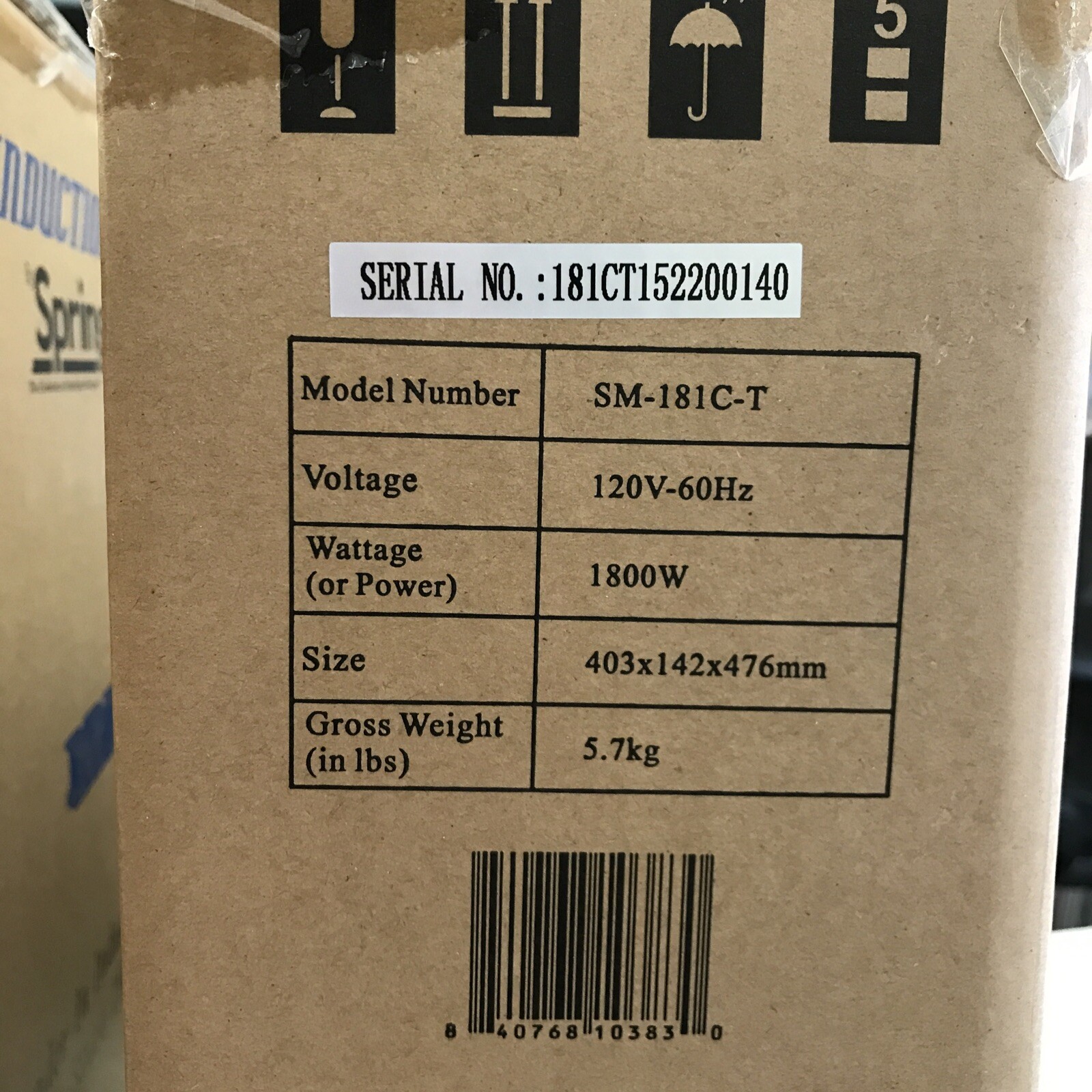 Spring USA Sm-181c-t Max Induction 1800 Watt Countertop Range for sale ...