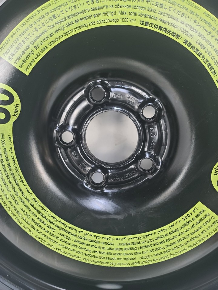 Spare Tire 17'' W/Jack Kit (5 Lugs) Fits 2011-2017 Mini Cooper ...