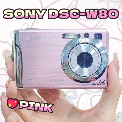Sony Cybershot DSC-W80 Digicam Digital Compact Camera 7.2MP Pink CCD ...