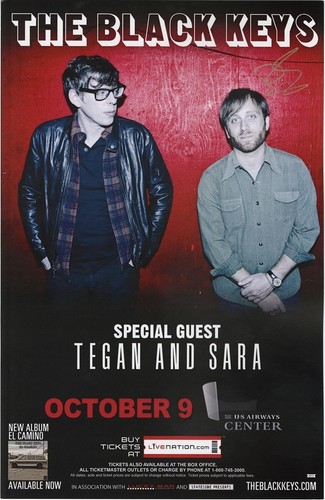 The Black Keys 2012 El Camino tour Dan Auerbach signed autographed Gig ...