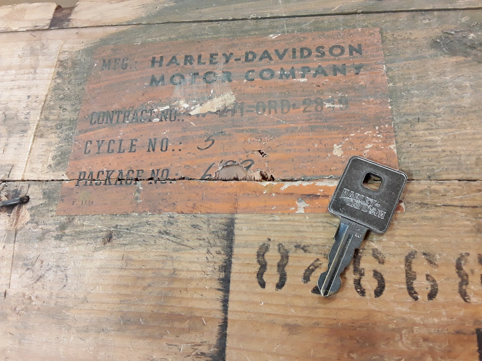 OEM Harley Davidson Sportster Key HW3 HW #3 94-11 Style XL XLH XLC ...