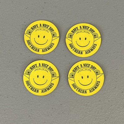 4 Southern Airways Airline Stickers Have a Nice Day Plane Smiley Face ...