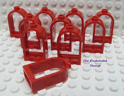 Lego Red Arched Window 1 x 2 x 2 2/3 - Lot of 10 - New | eBay