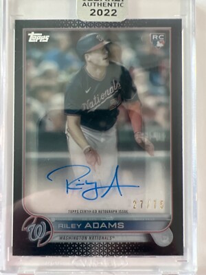 Riley Adams Rookie Auto Black /75 Topps Clearly Authentic MLB ...