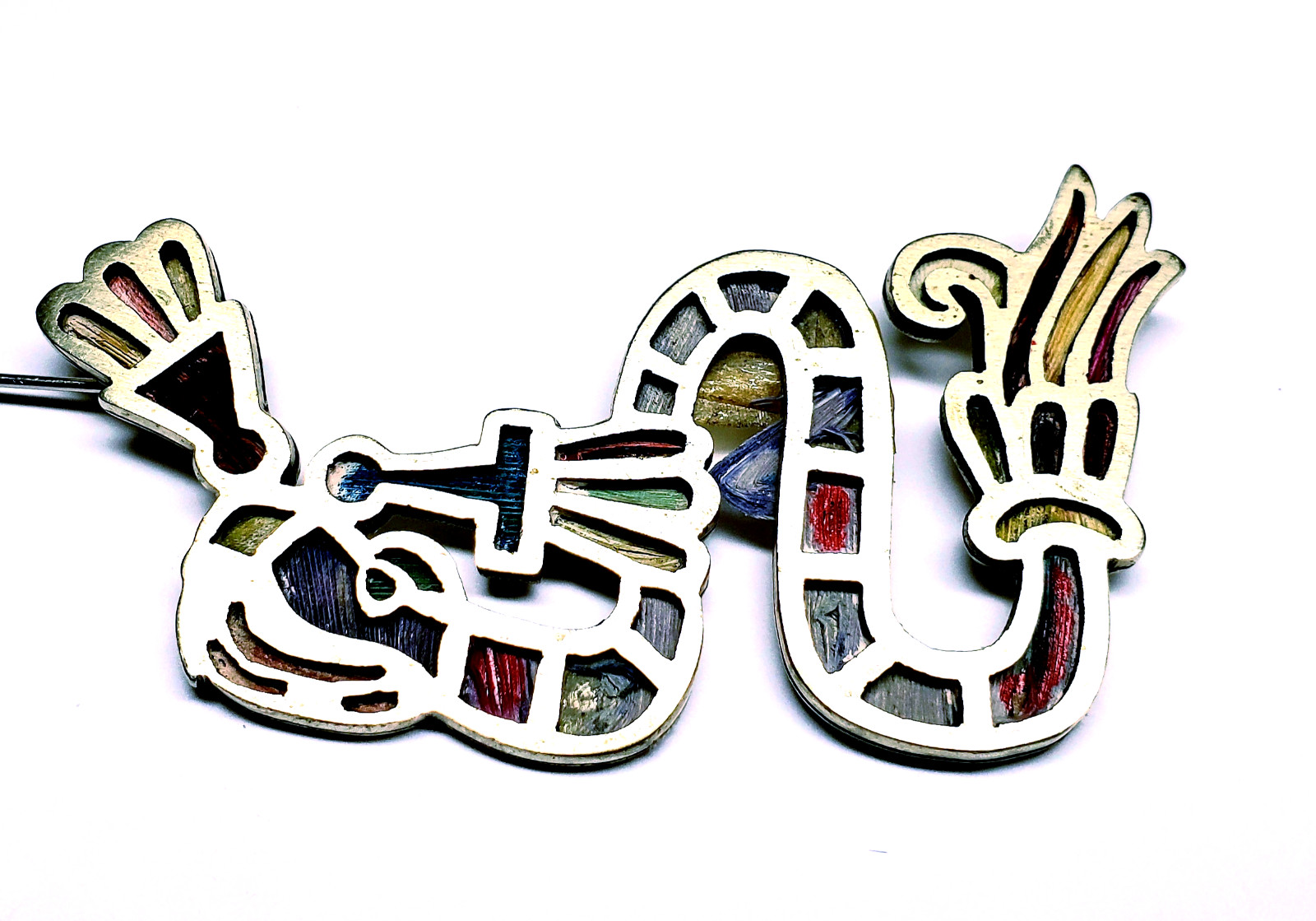 Silver + Feather Aztec Pin - Los Castillo - Pluma Azt… - Gem