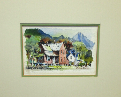 BERNIE WEBBER SMALL ORIGINAL WATERCOLOR STREET SCENE PAINTING | eBay