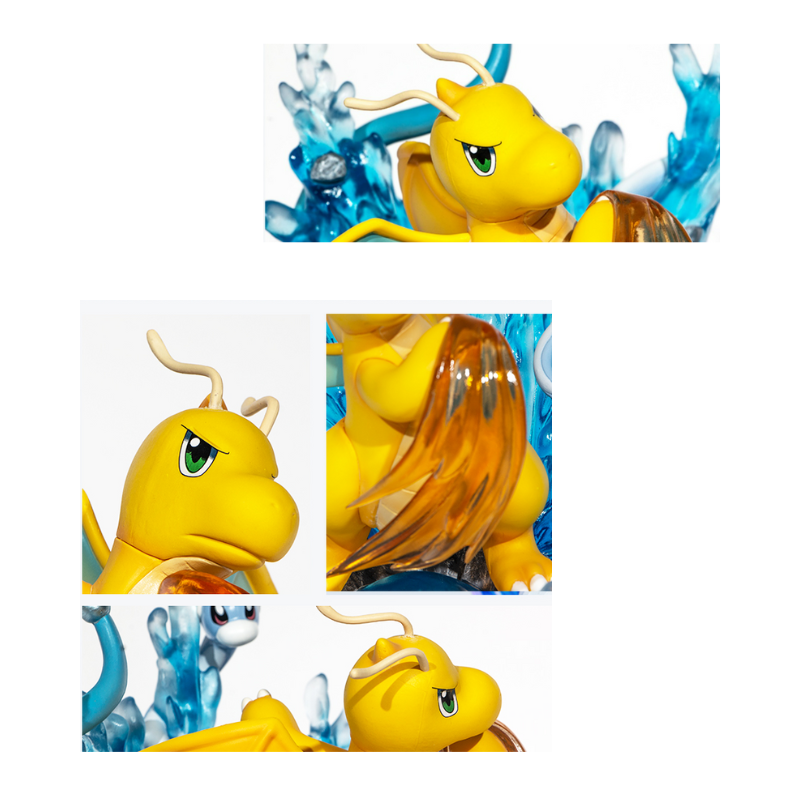 Pokémon Dragonite Evolution 28cm COLLECTIBLE STATUE Anime Action Figure ...