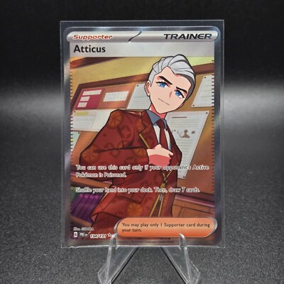 Atticus 134/131 Prismatic Evolutions Full Art Trainer Pokemon TCG NM/M ...