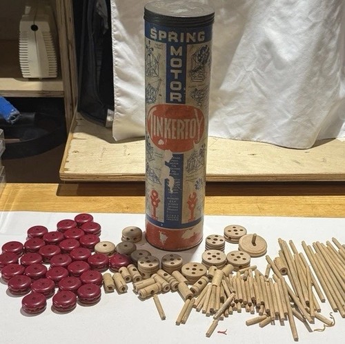 Vintage 1940’s Tinker Toys Spring motor Canister | eBay