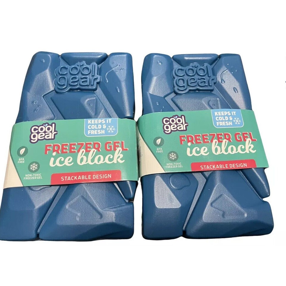 Cool Gear Freezer Gel Blue Ice Block Ice Pack Lot of 2 Freezer Pack | eBay