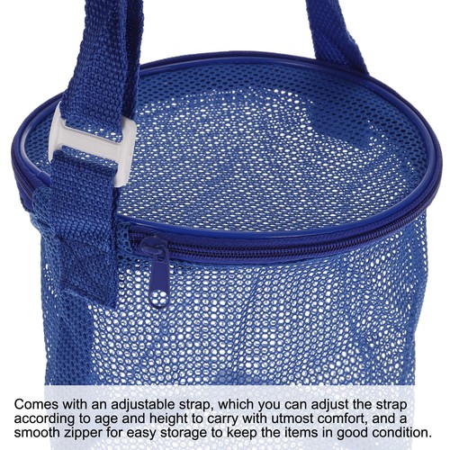 2pcs Mesh Beach Bag, Sea Shells Mesh Tote Sand Boxes Nets Bags, Blue ...