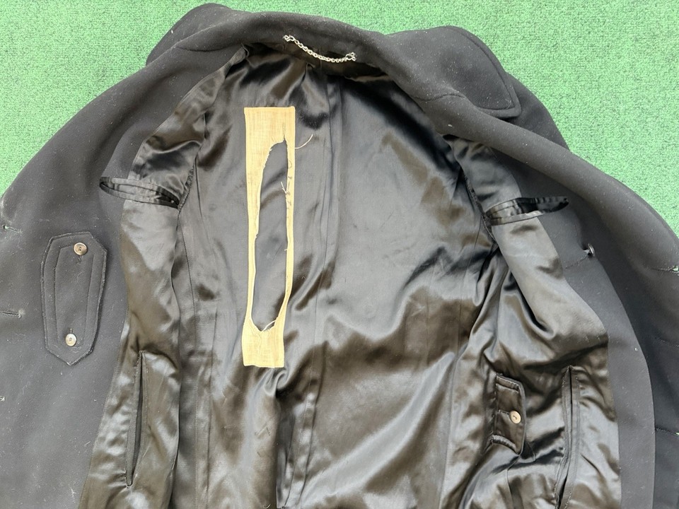 VINTAGE Post WW2 US Naval Officer Wool Officer Bridge Coat Named | eBay
