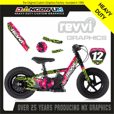 REVVI 12 INCH KIDS ELECTRIC BALANCE BIKE GRAPHICS DECALS STICKERS | eBay UK