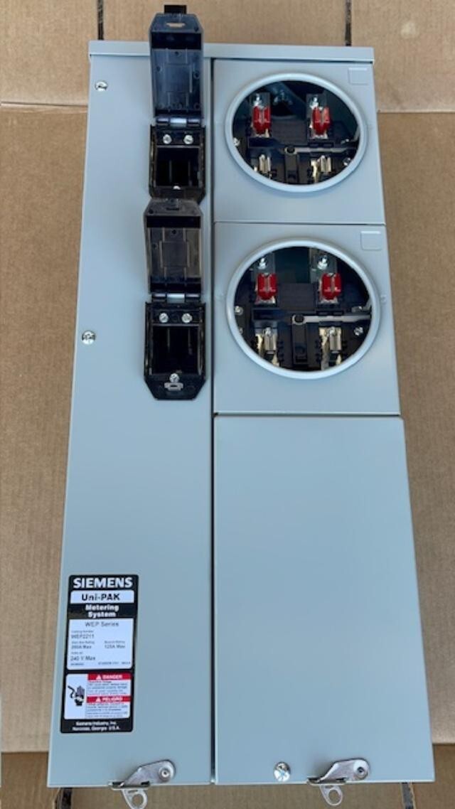 Siemens UNI-PAK WEP2211 Meter Stack, 125 A Self-Contained Socket ...