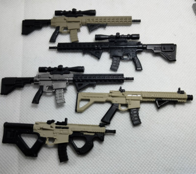 M4 AR Platform Foregrip Rifle 1:12 Scale Gun Weapon Action Figure ...
