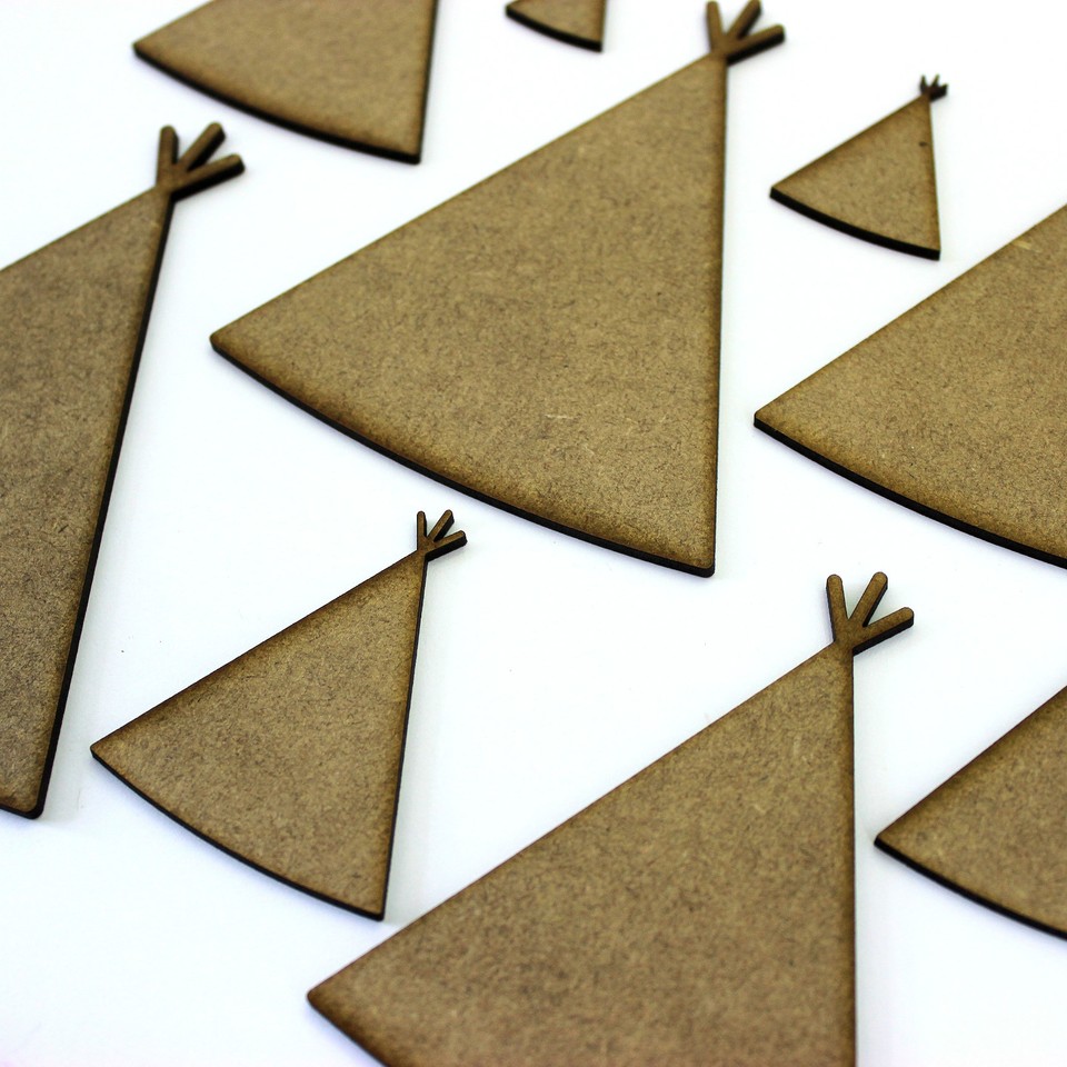 Teepee / Tipi Craft Shape, Embellishments. 2mm MDF Wood. Wigwam, Native ...
