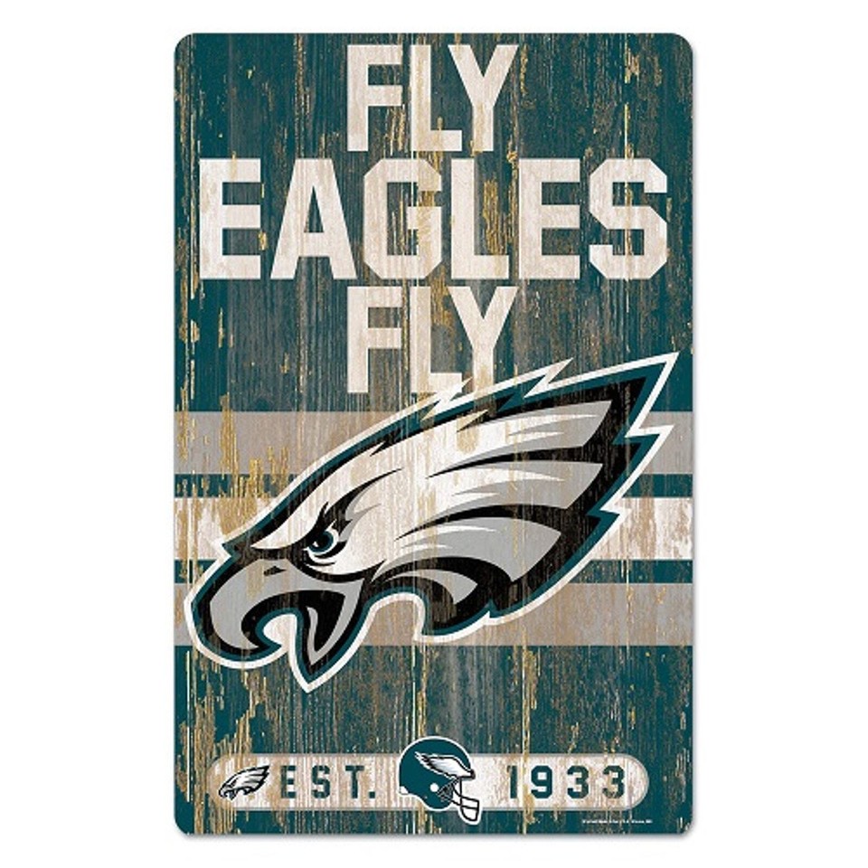 Wood Sign NFL Eagles 11"x17" Slogan Philadelphia Home Man Cave ...