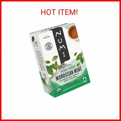 Numi Organic Moroccan Mint Tea, 18 Tea Bags, Refreshing Nana Mint ...