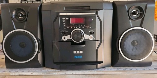 RCA 5-Disc CD Changer Home Stereo System AM/FM Radio Aux In RS22162 W ...