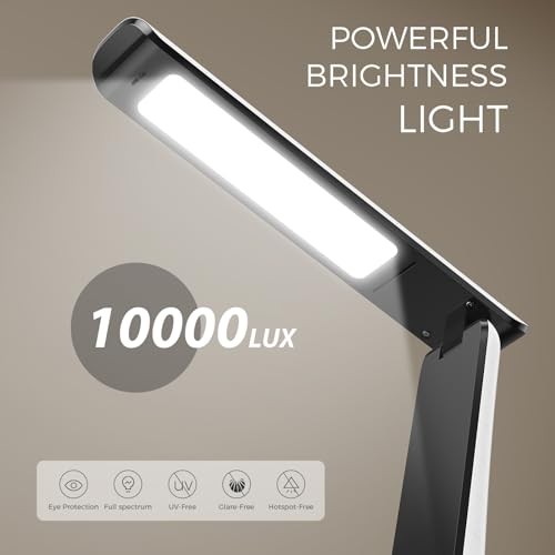 Light Therapy Lamp, 10000 LUX UV-Free LED Sunlight, Full Spectrum Mood ...