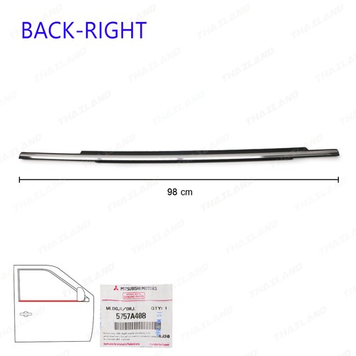 Chrome Rear Rh Outer Weatherstrip Door Fits Mitsubishi Pajero Sport ...