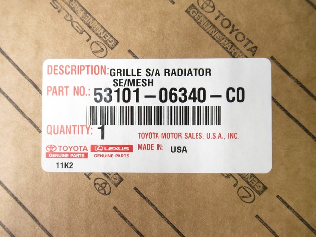 TOYOTA 5310106340C0 Genuine OEM Factory Original Grille ASSY for sale ...