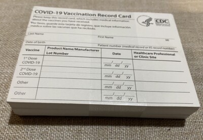 CDC COVID-19 MINT BRICK OF 50 Vaccination Blank Cards Collector Use ...