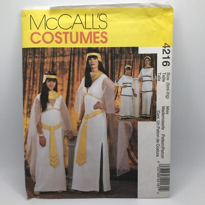 McCalls 4216 Misses Size S-XL Cleopatra Greek Costume Sewing Pattern FF ...